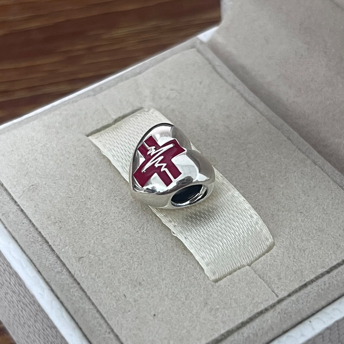 Pandora Nurse Exclusive Charm Red Cross Heart Bead Pendant, S925 Silver ...