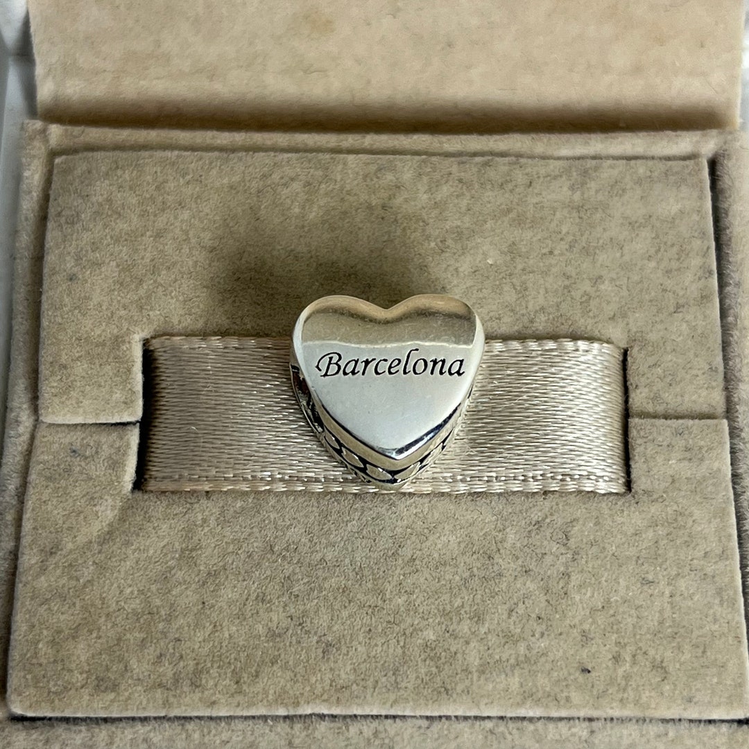 Pandora Barcelona Exclusive Heart Bead Charm S925 Sterling Silver ...