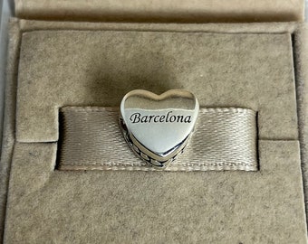 Pandora Austria Map Heart Bead Charm LOVE Austria S925 Sterling Silver ...