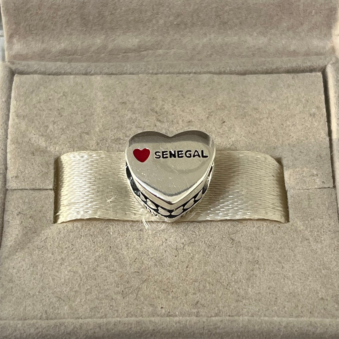 Pandora Senegal Flag Love Senegal Heart Bead Charm S925 Sterling Silver ...