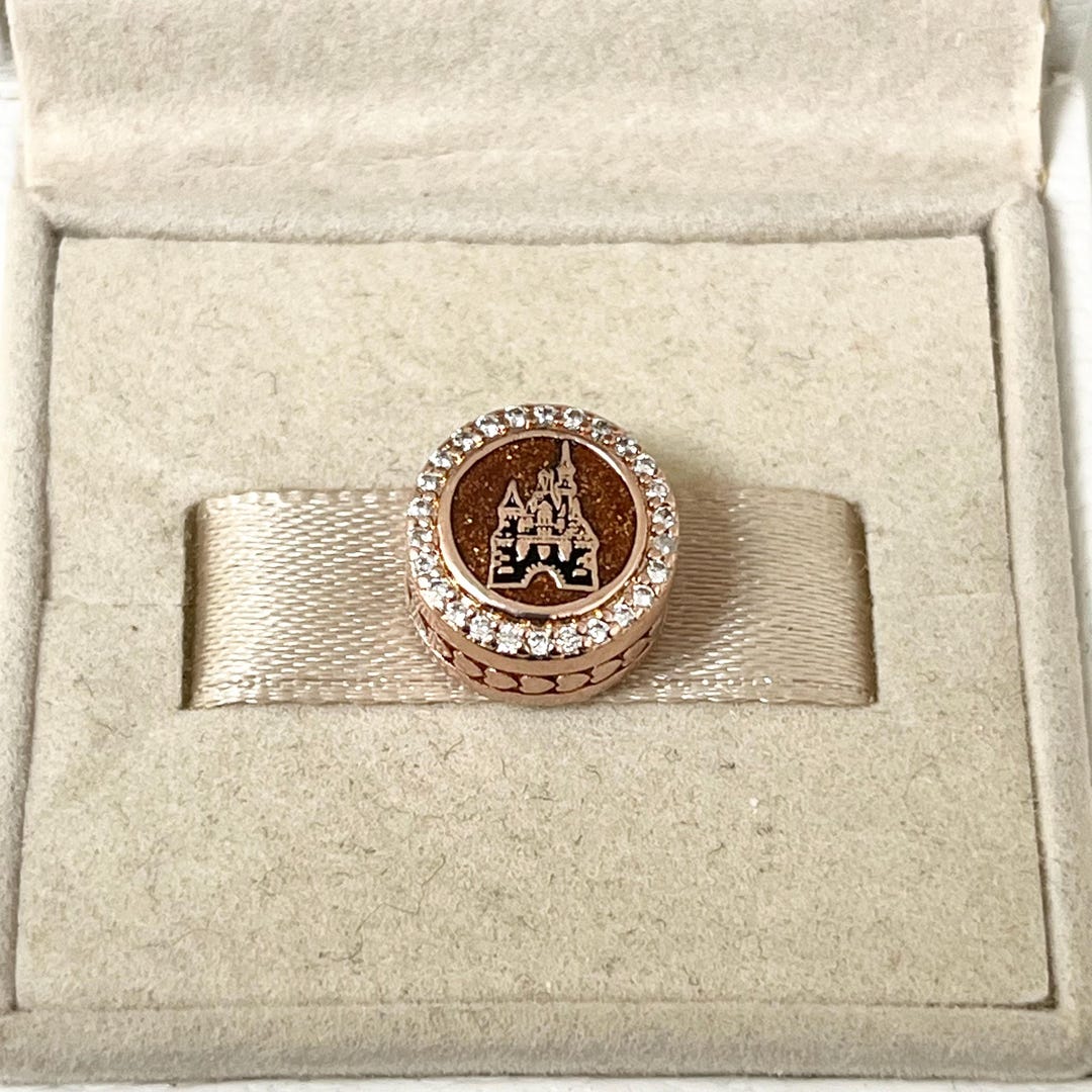 Pandora D Castle Rose Gold Plate Charm Pendant Bead S925 Silver Travel ...