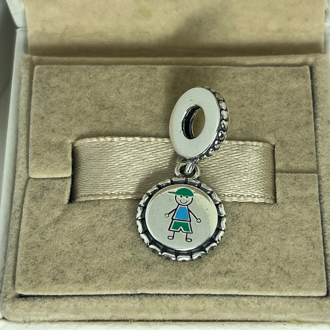 Pandora Son Dangle Charm Boy Stick Figure for Son for Parent S925 ...