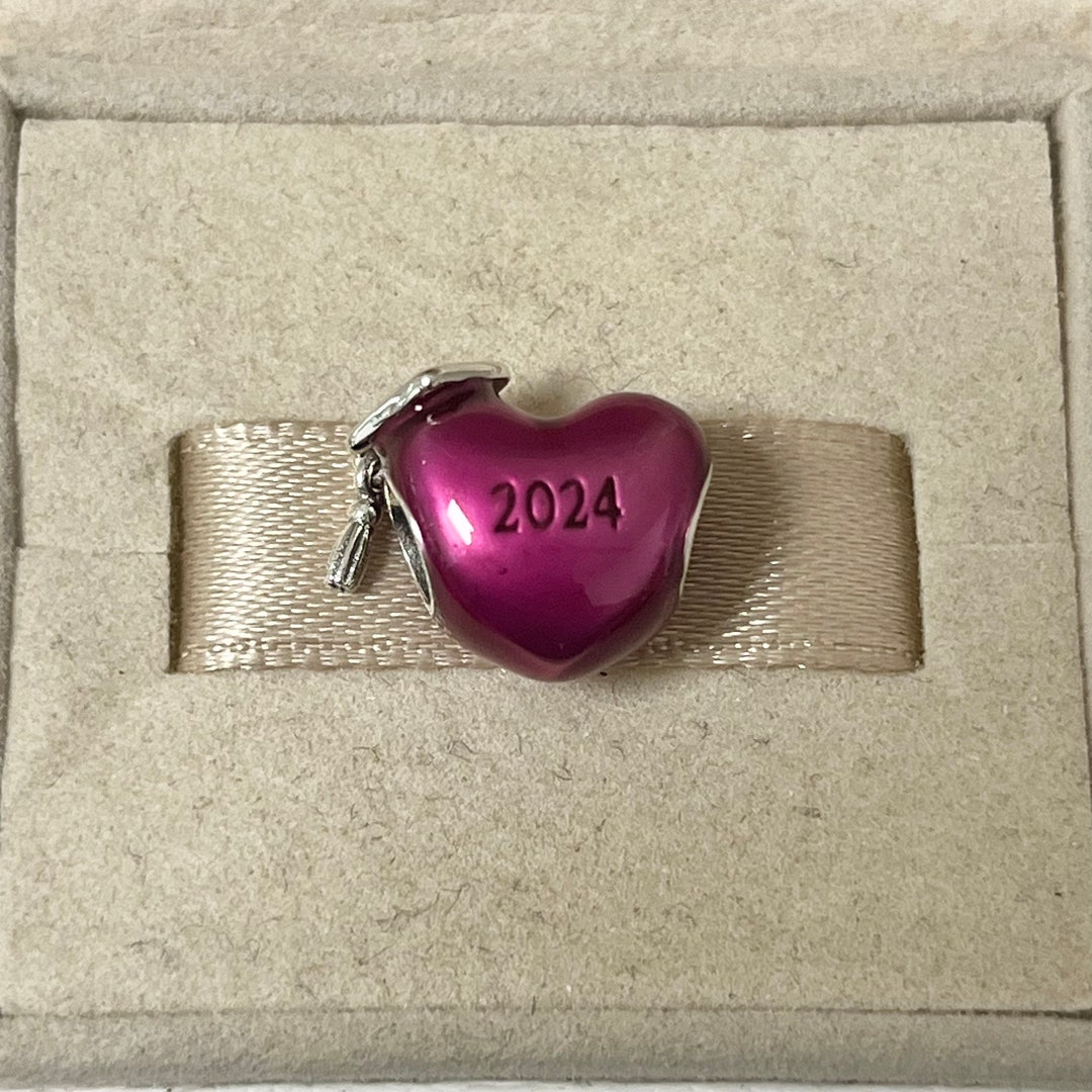 Pandora Gift for Graduation 2024 Exclusive Heart Bead Charm S925 Silver Jewelry for Bracelet for ...