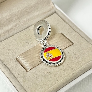 Pandora Spain Flag Exclusive Dangle Charm Pendant Travel S925 Sterling ...