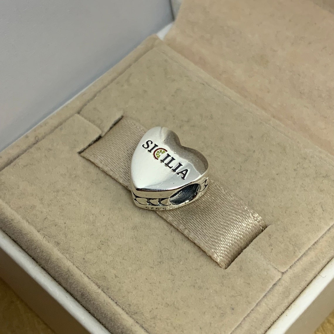 Pandora Sicily Flag Sicilia Travel Exclusive Heart Bead Charm - Etsy