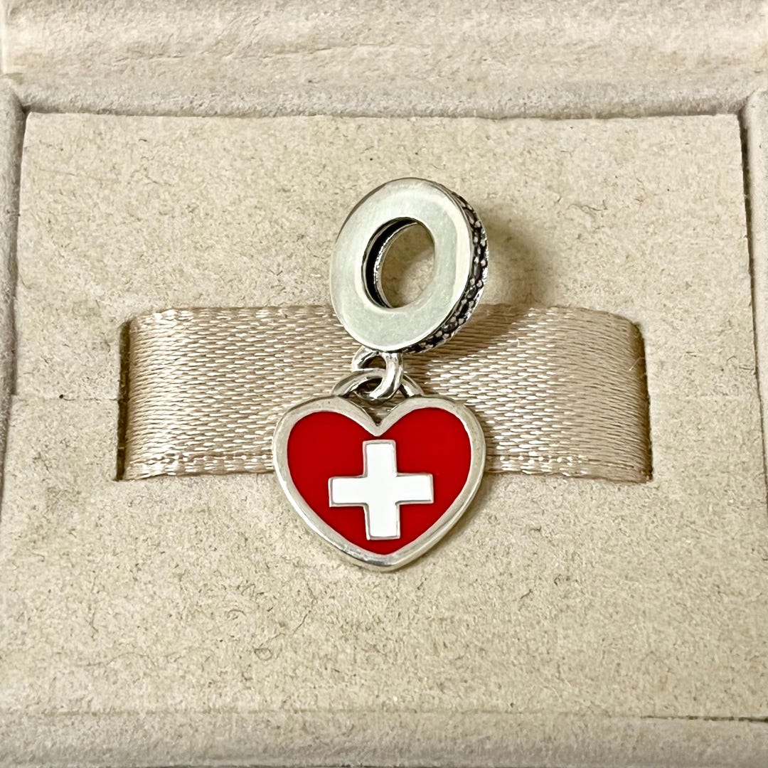 Pandora Switzerland Heart Flag Exclusive Dangle Charm Pendant Travel ...