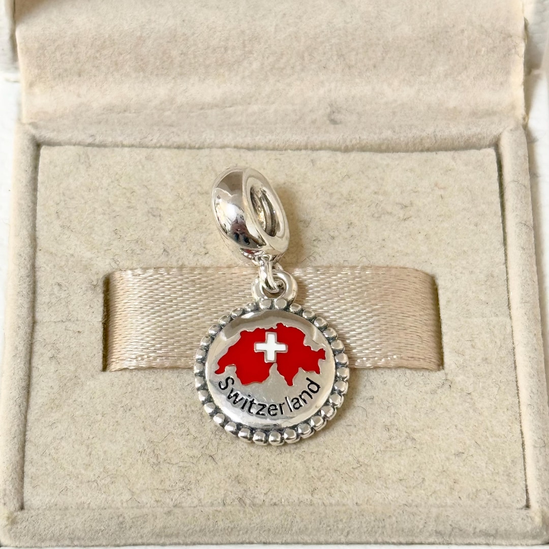 Pandora Switzerland Map Flag Exclusive Dangle Charm Pendant Travel S925 ...
