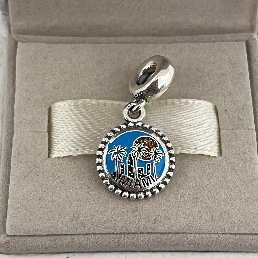 Pandora Miami Beach Dangle Charm Travel City Pendant S925 Sterling ...