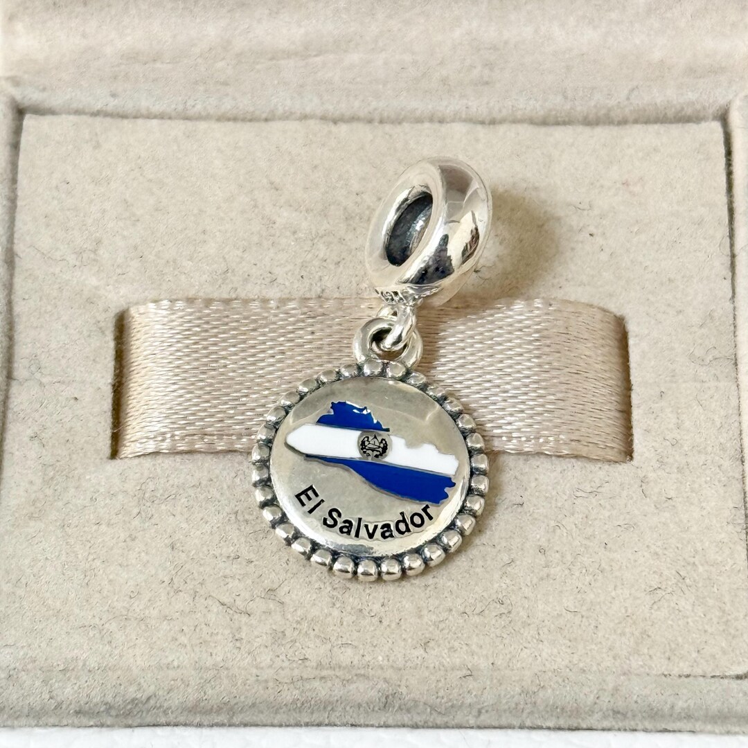 Pandora El Salvador Map Dangle Charm Pendant S925 Silver Jewelry for ...