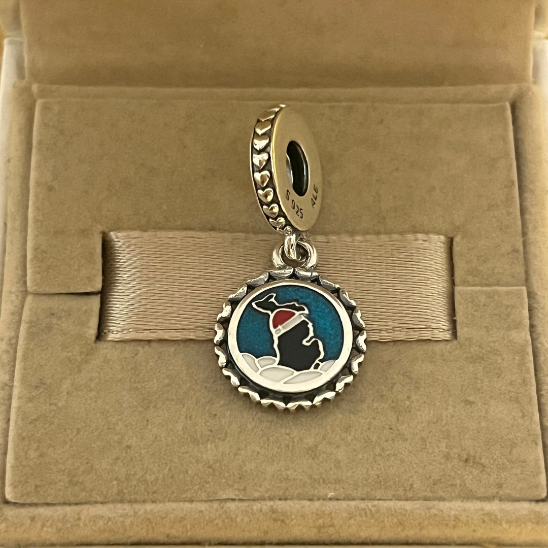 Pandora Michigan Merry Christmas Gift Dangle Charm Pendant S925 ...