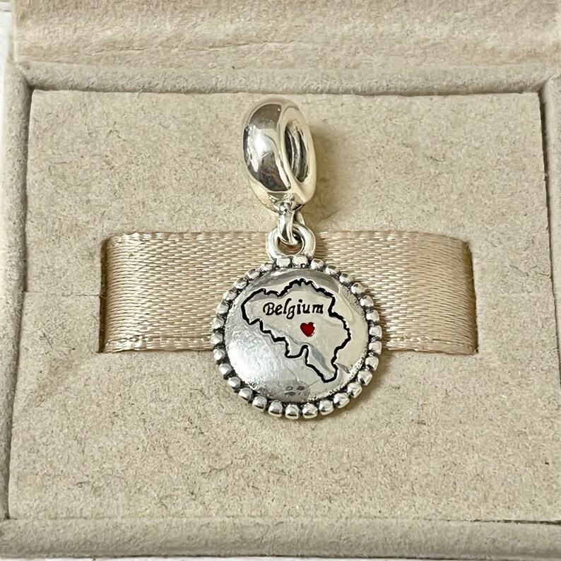 Pandora Belgium Map Exclusive Dangle Charm Pendant Travel S925 Silver ...
