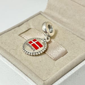 Pandora Denmark Flag Exclusive Dangle Charm Pendant Travel S925 Silver ...