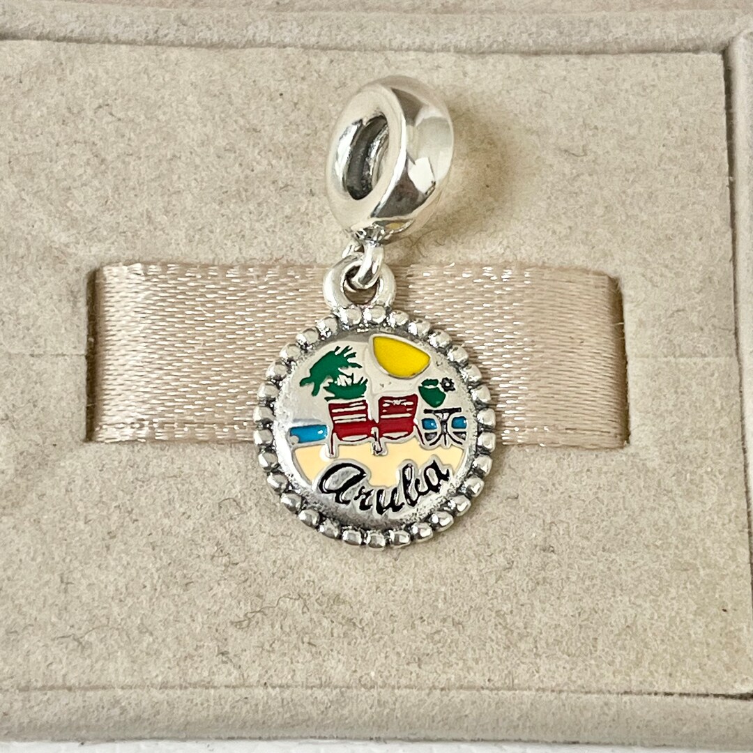 Pandora Aruba Beach Scene Exclusive Dangle Charm Travel Pendant S925 ...