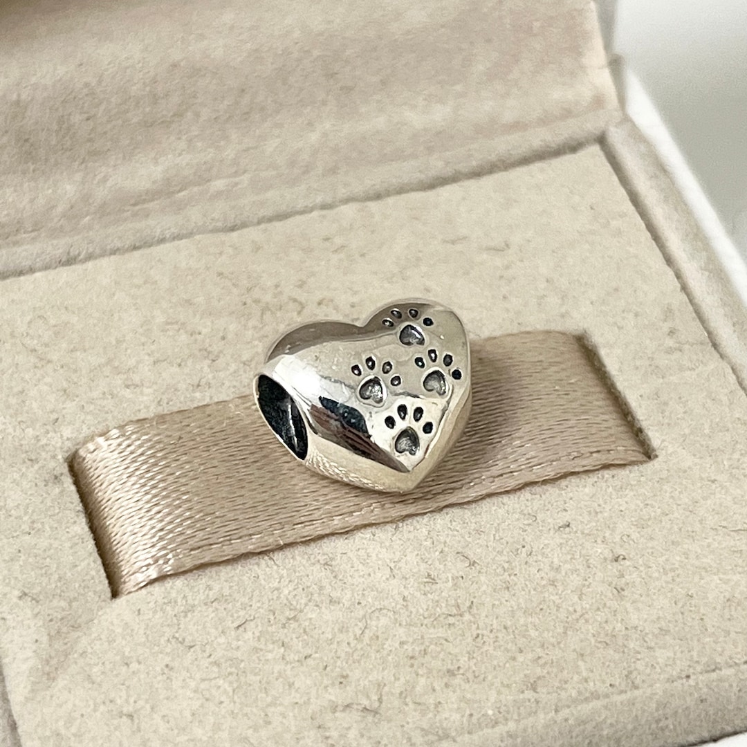 Pandora My Sweet Pet Exclusive Heart Bead Charm Pet Paw Print S925 ...