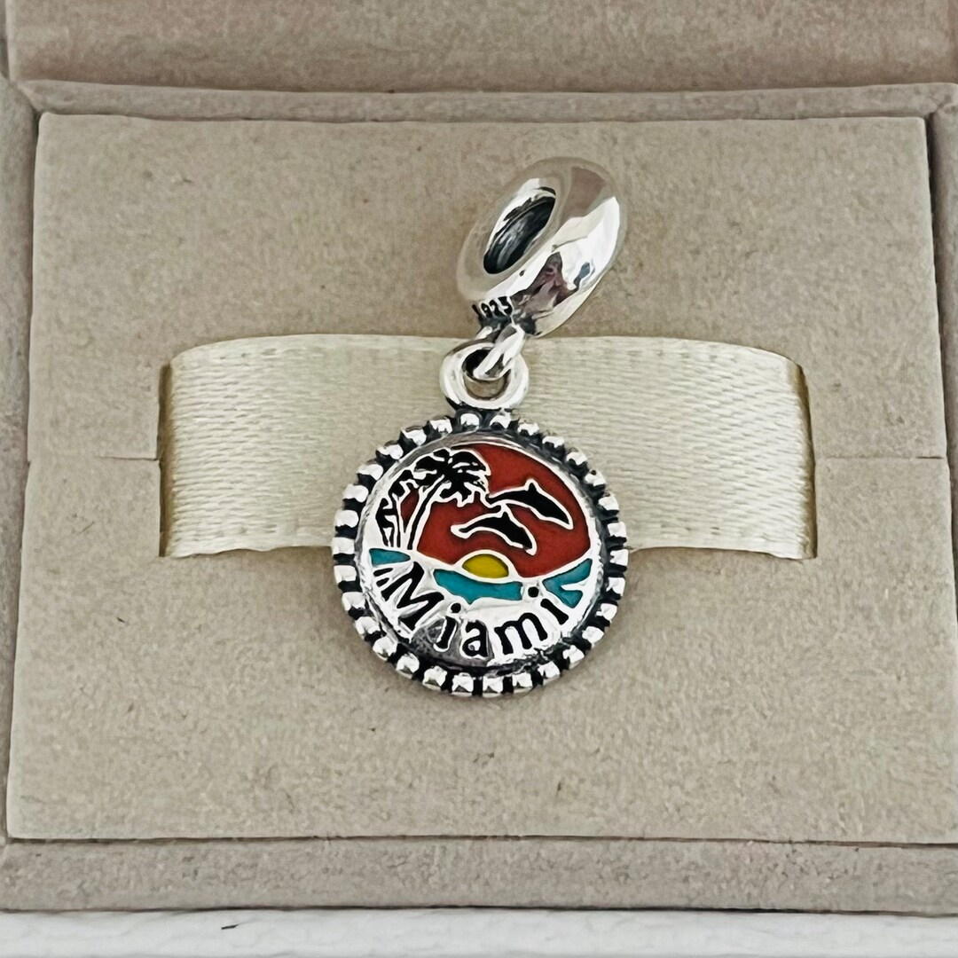 Pandora Miami Beach Dangle Charm Travel Pendant S925 Sterling Silver ...