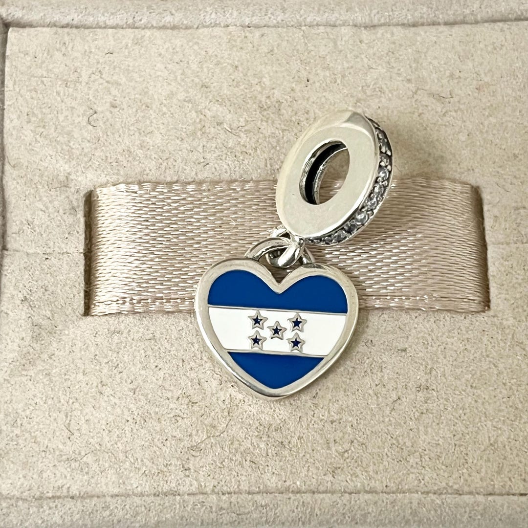 Pandora Honduras Heart Flag Dangle Charm Travel Pendant S925 Silver ...