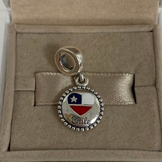 Pandora Chile Flag Exclusive Dangle Charm Pendants925 | Etsy
