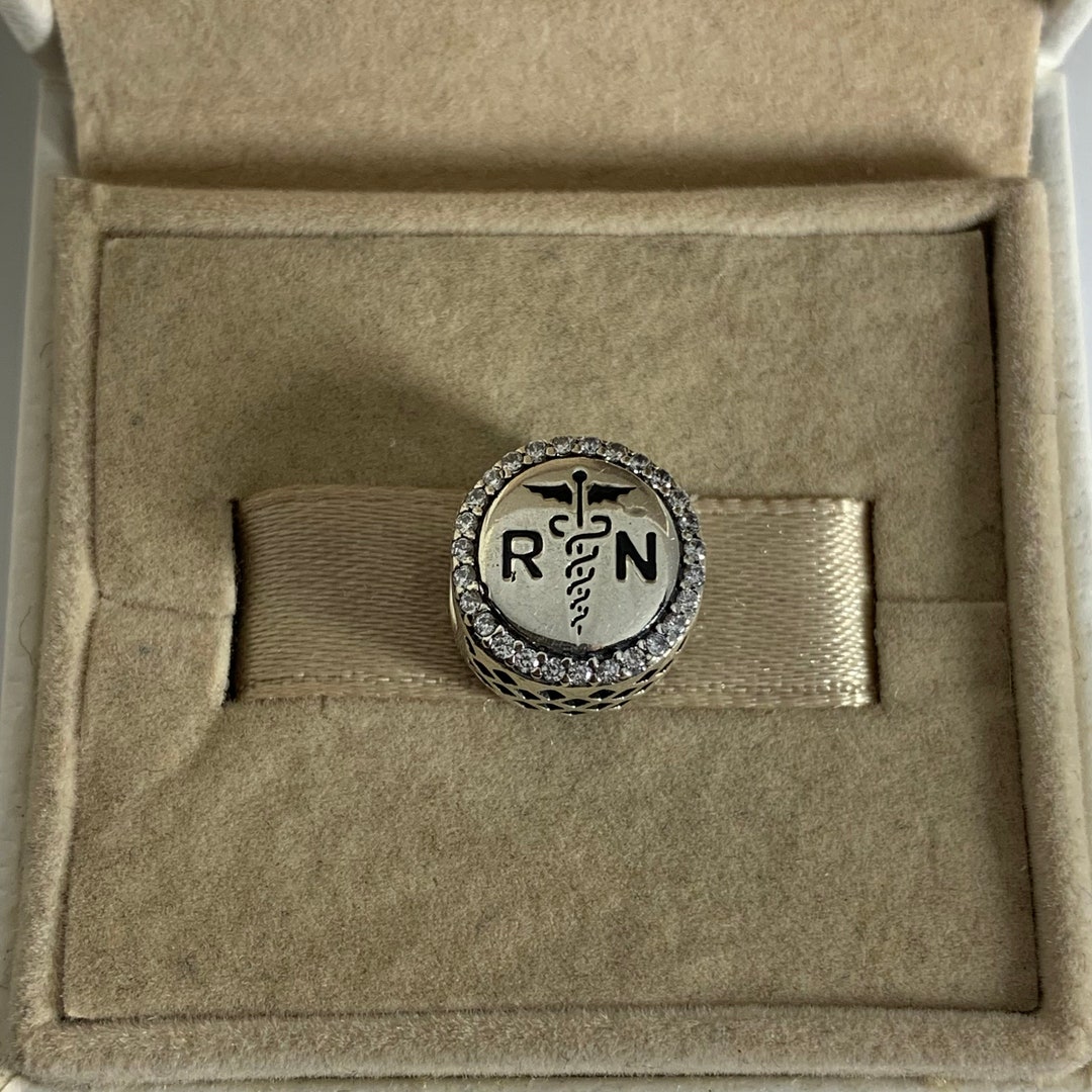 Pandora Nurse R&N Exclusive Charm Bead Button S925 Sterling Silver ...
