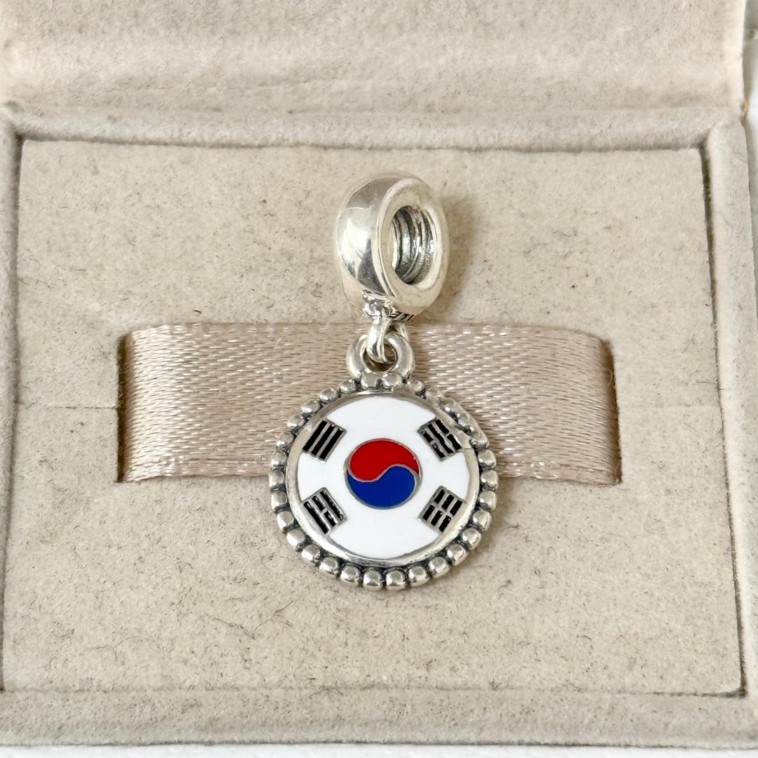 Pandora Korea Flag Dangle Charm Flag Pendant S925 Silver Jewelry for ...