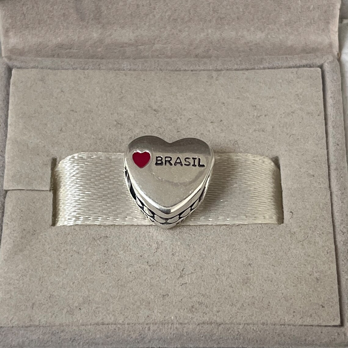 Pandora Brasil Brazil Flag Charm Heart Bead Charm Love Brazil S925 ...