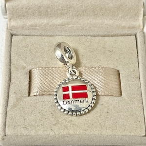 Pandora Denmark Flag Exclusive Dangle Charm Pendant Travel S925 Silver ...