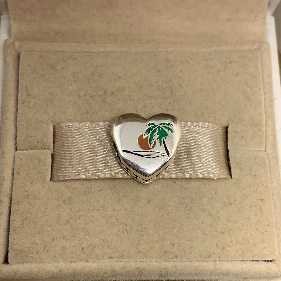 Pandora Love Spain Heart Bead Charm, Beach Charm S925 Sterling Silver ...