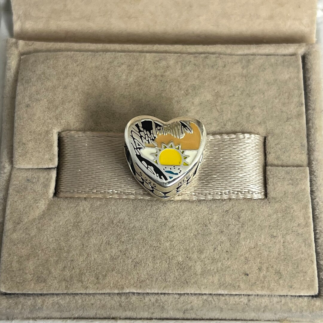 Pandora I Love Key West Exclusive Heart Bead Charm S925 Sterling Silver ...
