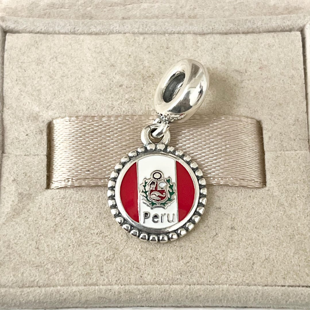 Pandora Peru Flag Exclusive Dangle Charm Pendant Travel S925 Silver ...