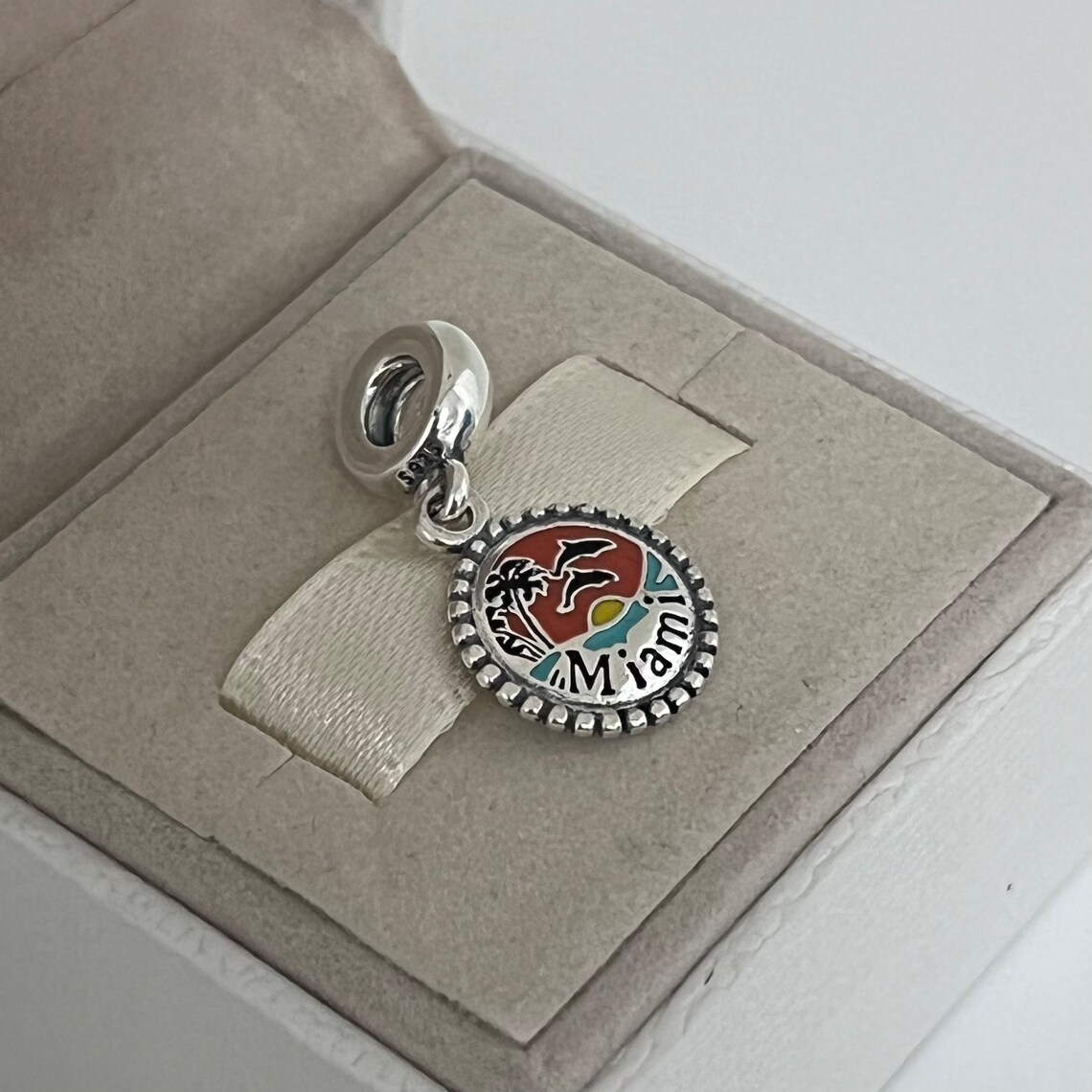 Pandora Miami Beach Dangle Charm Travel Pendant S925 Sterling Silver ...