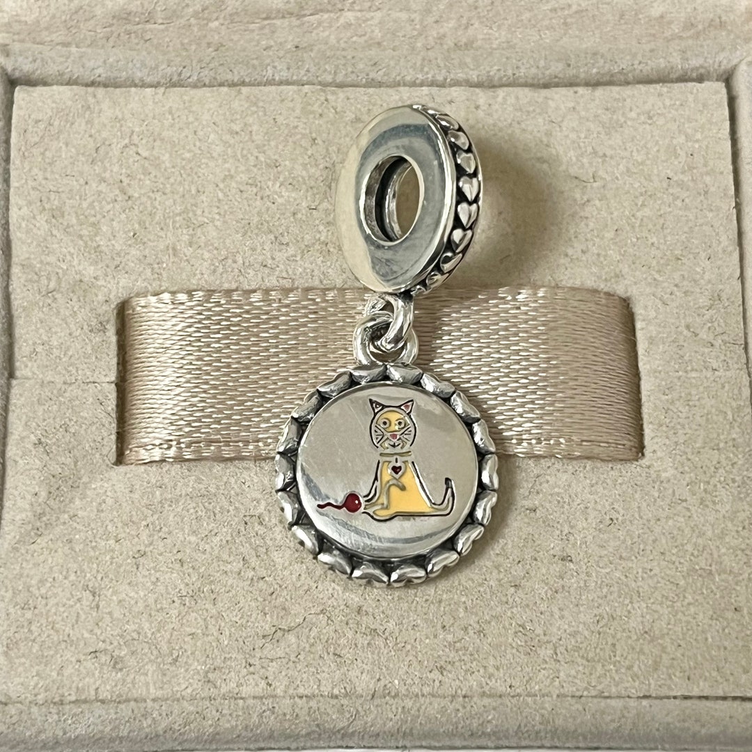 Pandora Cat Stick Figure Exclusive Dangle Charm Pendant S925 Sterling ...