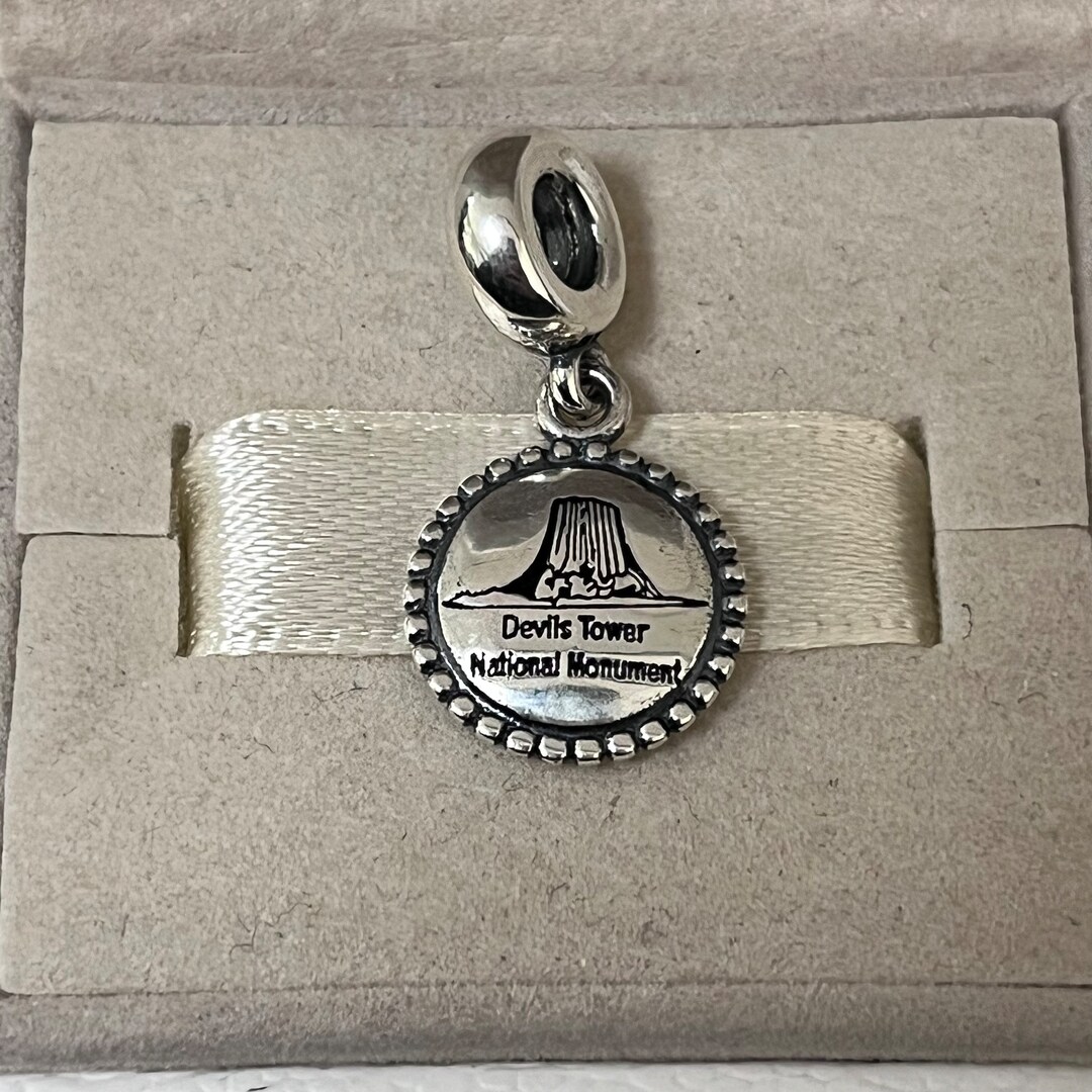 Devils Tower National Monument Dangle Charm Pendant, Travel S925 Silver ...