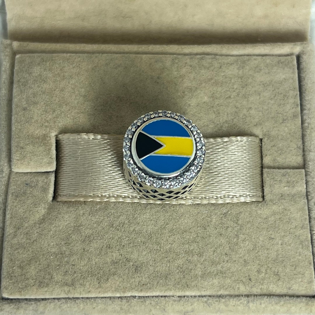 Pandora Bahamas Flag Exclusive Bead Charm S925 Sterling Silver Jewelry ...