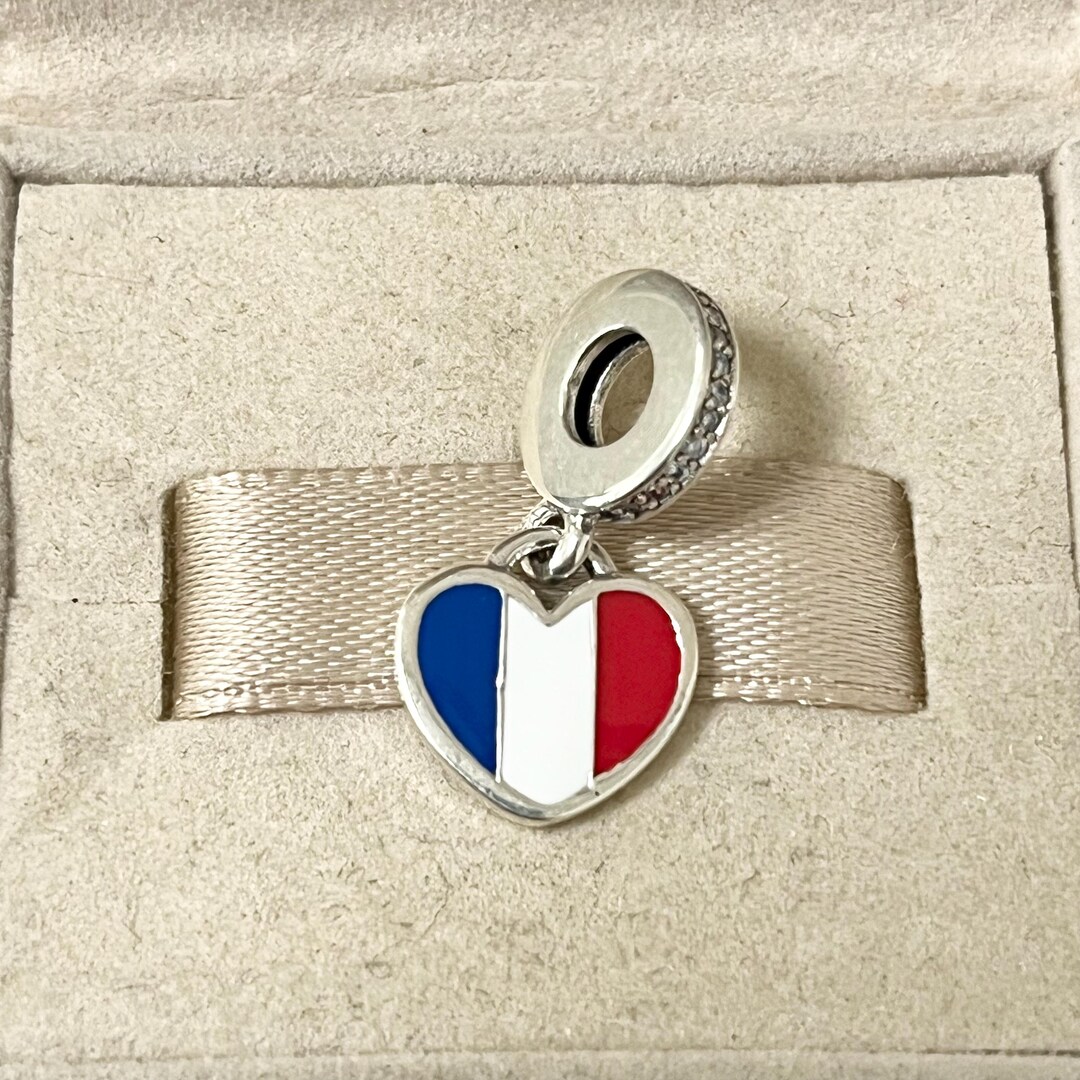 Pandora France Heart Flag Exclusive Dangle Charm Pendant Travel S925 ...