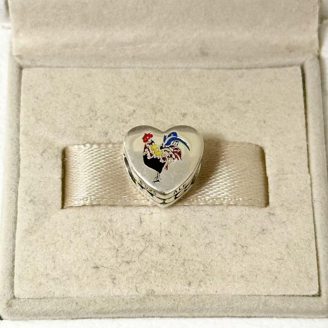 Pandora Key West Rooster Heart Bead Charm S925 Silver Jewelry for ...