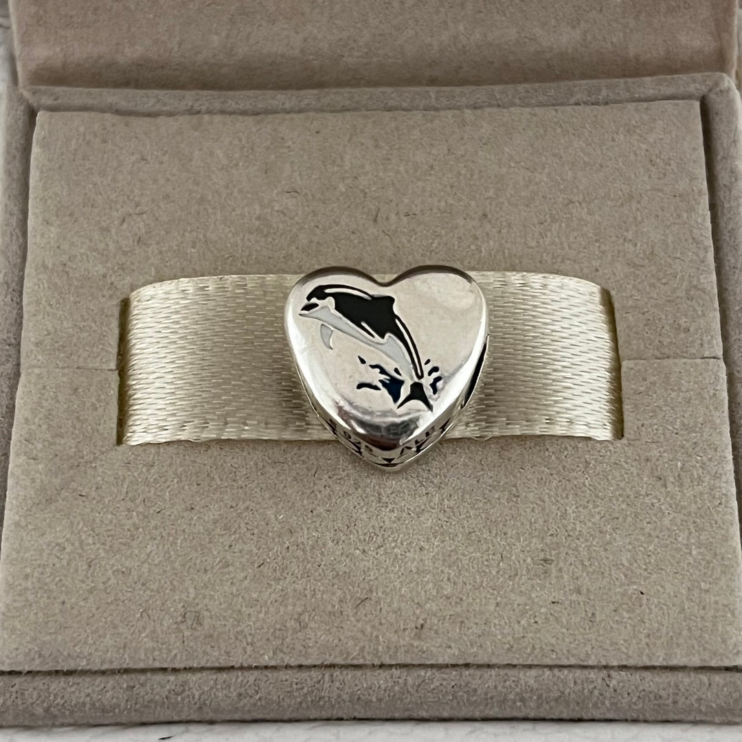 Pandora Florida Dolphin Heart Bead Charm Travel Pendant, S925 Sterling ...