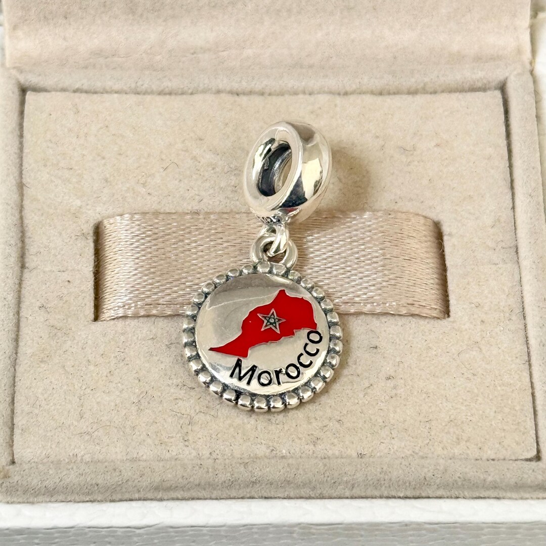 Pandora Morocco Flag Map Dangle Charm Travel Pendant S925 Silver ...