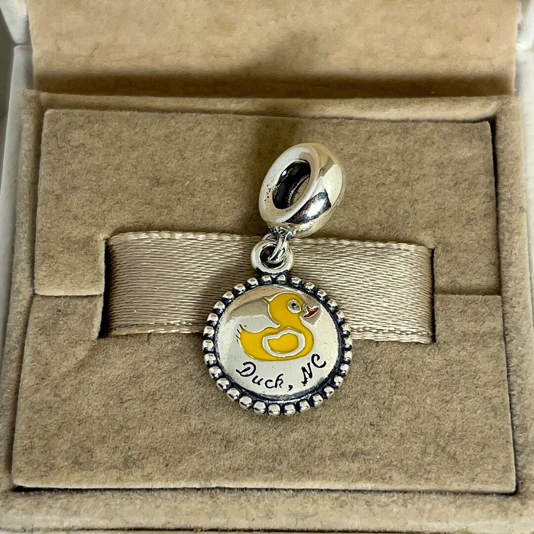 Pandora Duck, NC Dangle Charm Yellow Duck Travel Pendant S925 Sterling ...