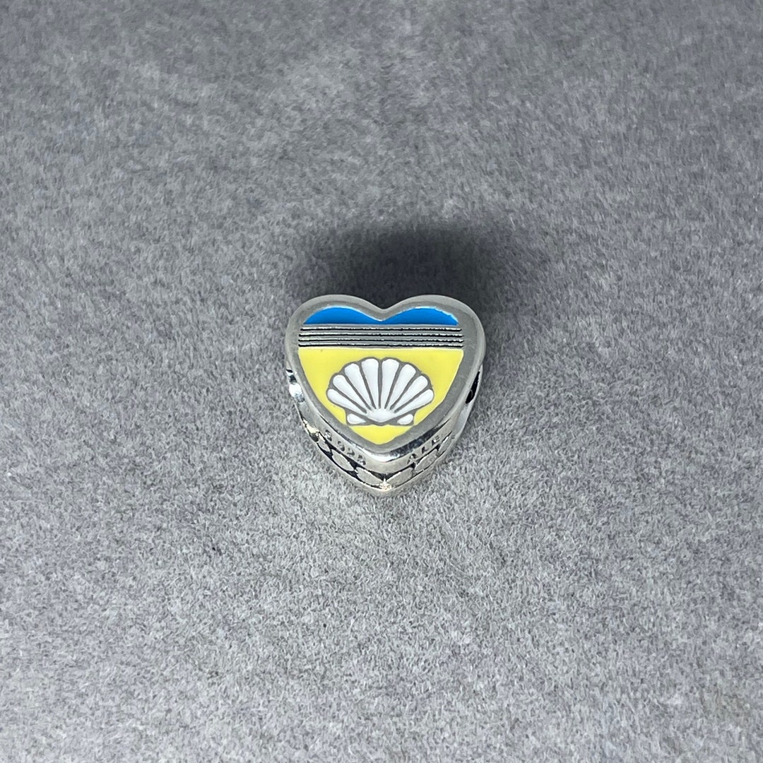 Pandora Cape May Seashell Beach Heart Bead Charm Travel Pendant S925 ...