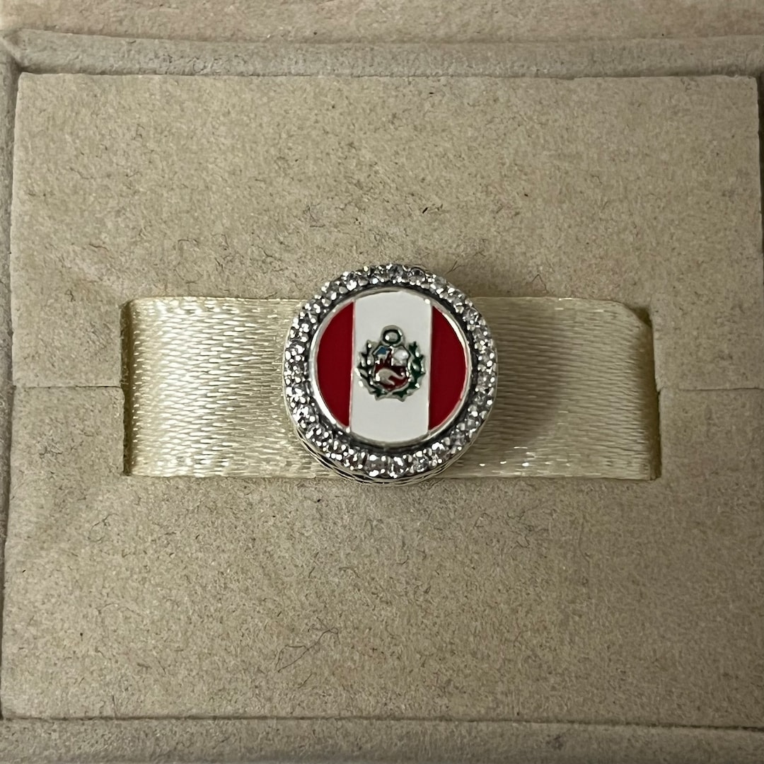 Pandora Peru Flag Bead Exclusive Charm S925 Sterling Silver Travel ...