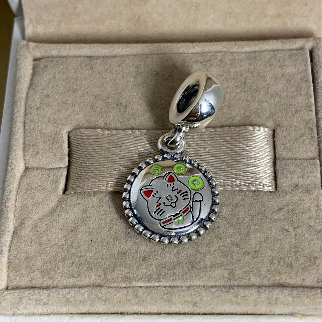Pandora Sterling Silver China Exclusive Lucky Cat Dangle Pendant Charm ...
