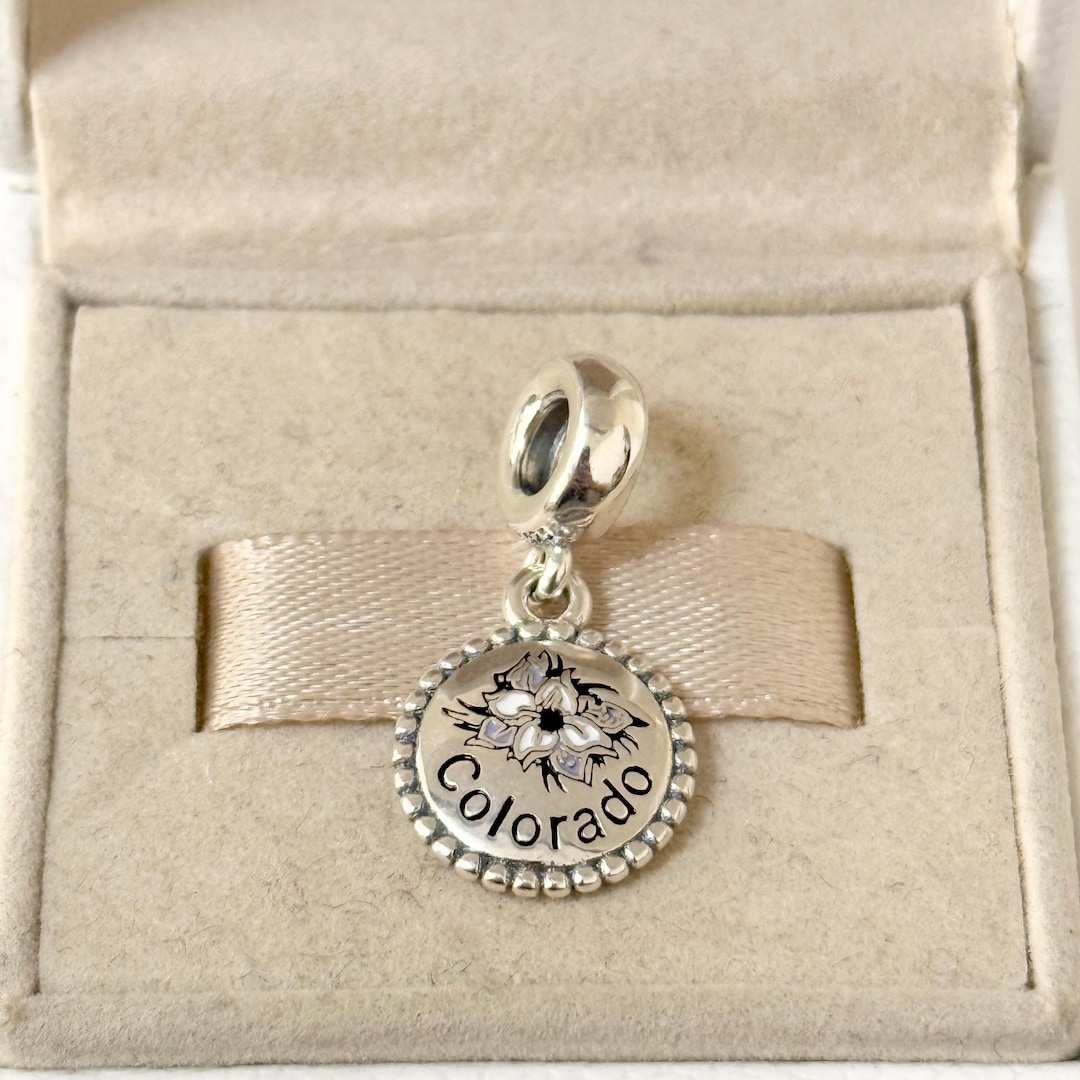 Pandora Colorado Exclusive Dangle Charm Rocky Mountain Columbine ...