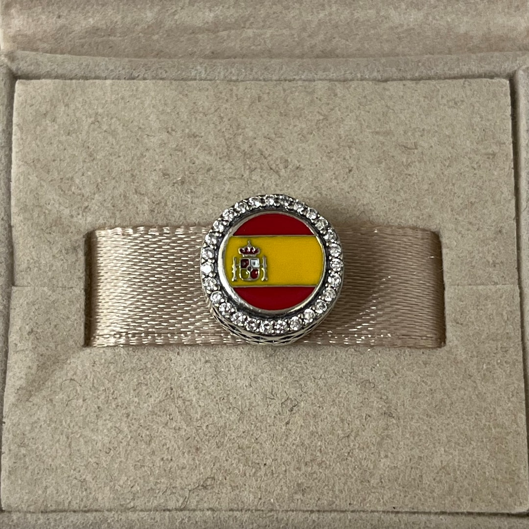 Pandora Spain Flag Charm Bead Exclusive Charm S925 Silver Spain Travel ...