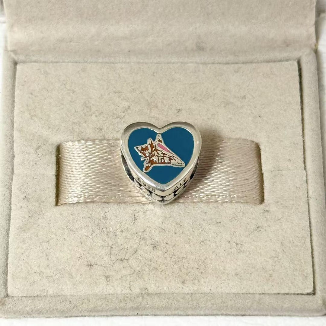 Pandora Turks and Caicos Islands Heart Bead Charm S925 Silver Jewelry ...