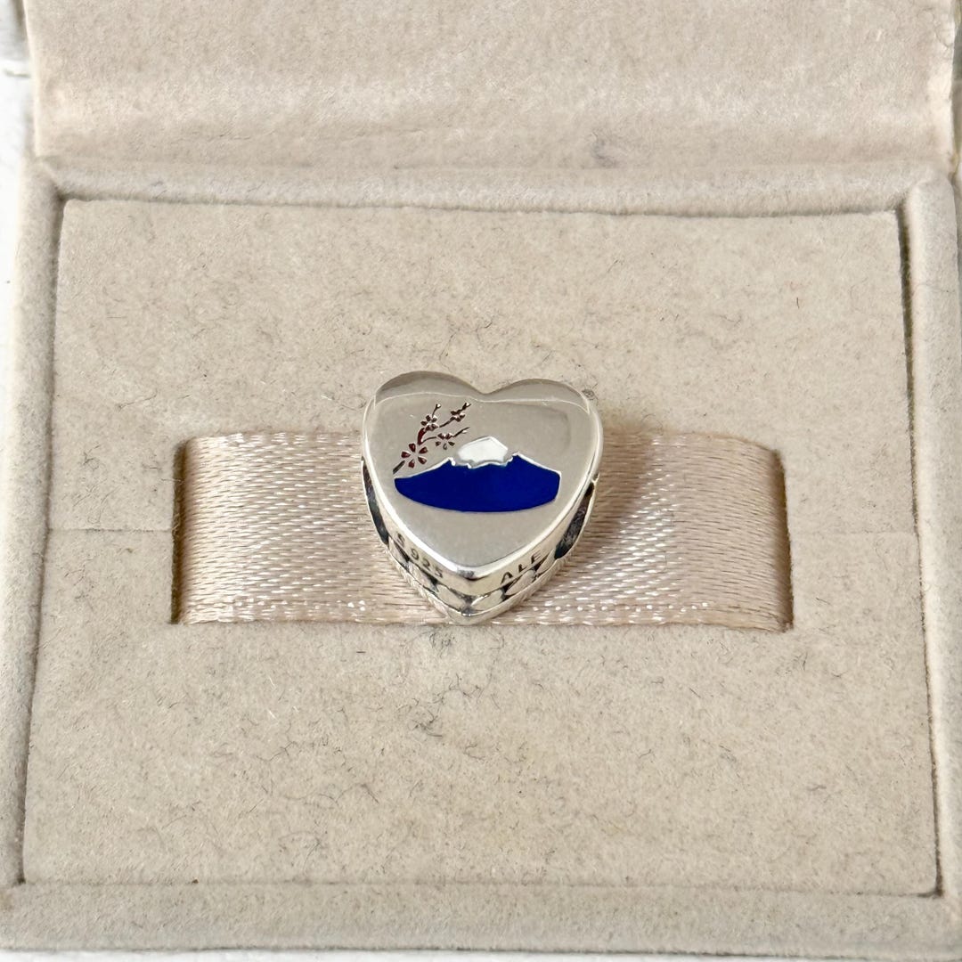 Pandora Japan Fujiyama Exclusive Charm Heart Bead Charm S925 Silver ...