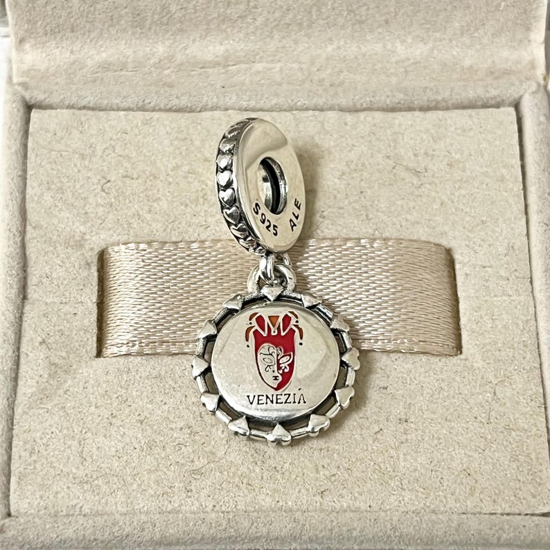 Pandora VENEZIA Carnival of Venice Dangle Charm Travel Pendant S925 ...