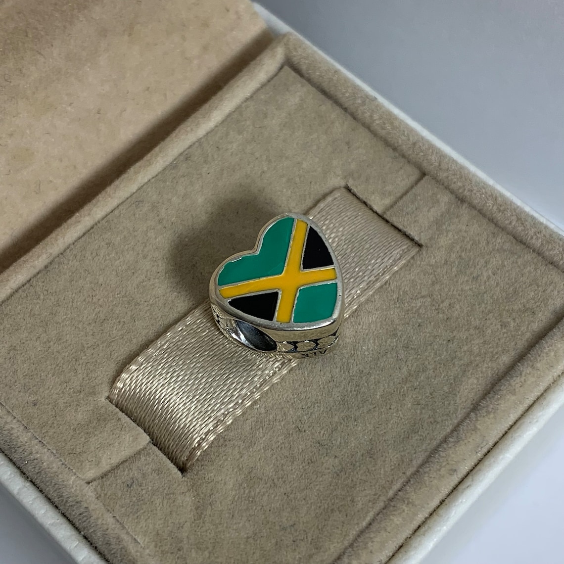 Pandora Jamaica Flag I Love Jamaica Heart Bead Charm S925 Sterling ...