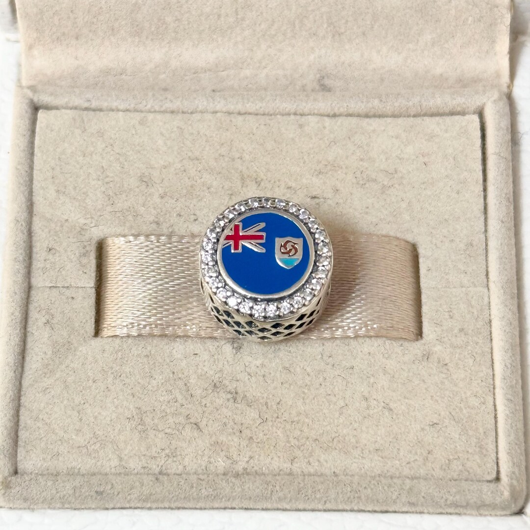 Pandora Anguilla Flag Bead Exclusive Charm S925 Silver Travel Jewelry ...