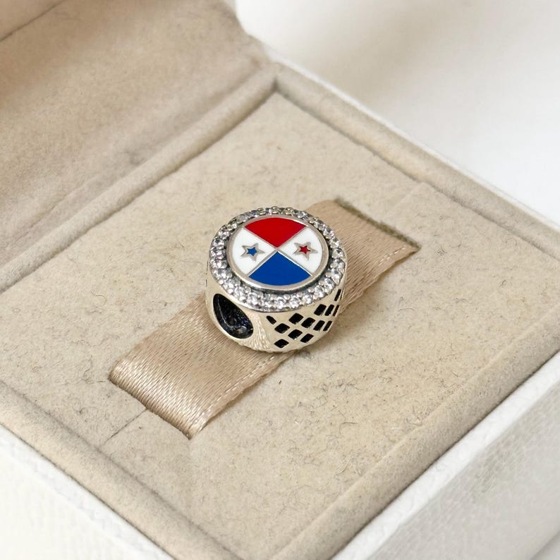 Pandora Panama Flag Bead Exclusive Charm S925 Silver Travel Jewelry for ...
