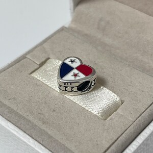 Pandora Panama Flag Love Panama Heart Bead Charm S925 Sterling Silver ...