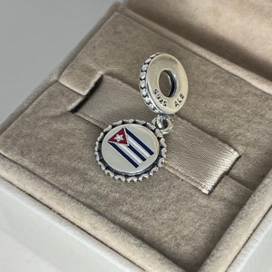 Pandora Cuban Flag Dangle Charm Pendant S925 Sterling Silver Jewelry ...